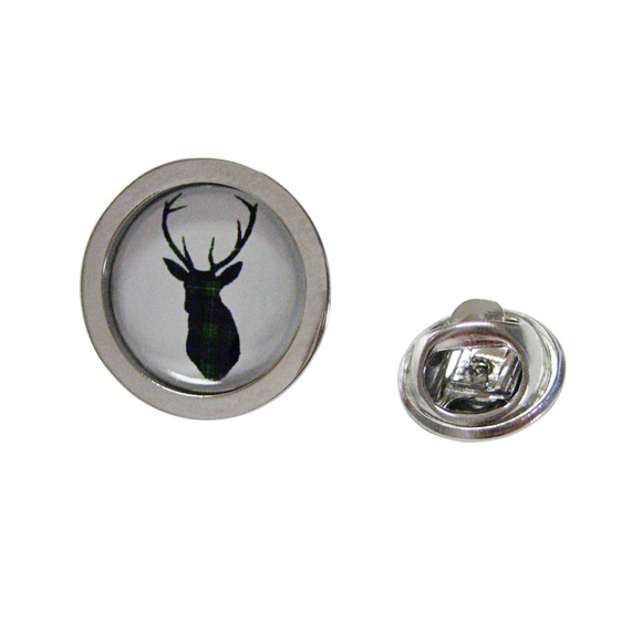 Kiola Designs | Accessories | Circular Green Deer Head Design Lapel Pin ...